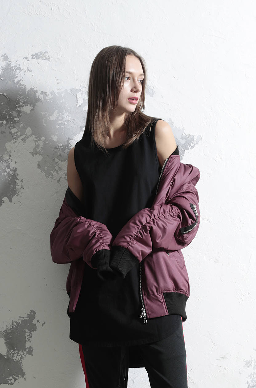 【Moonage Devilment 】ドロップショルダーオーバーMA-1 | laid-back